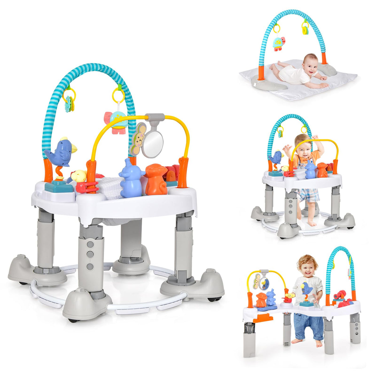 INFANS Baby Bouncer Activity Center 5 in 1 Toddler Bouncing Activity S ...